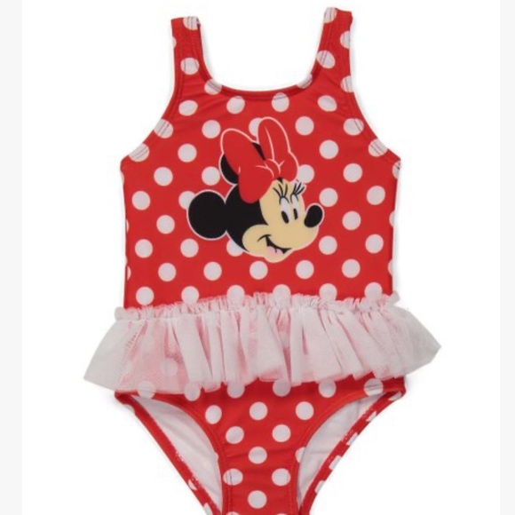 Disney | Swim | Minnie Mouse Polka Dot Tutu Bathing Suit Perfect For ...